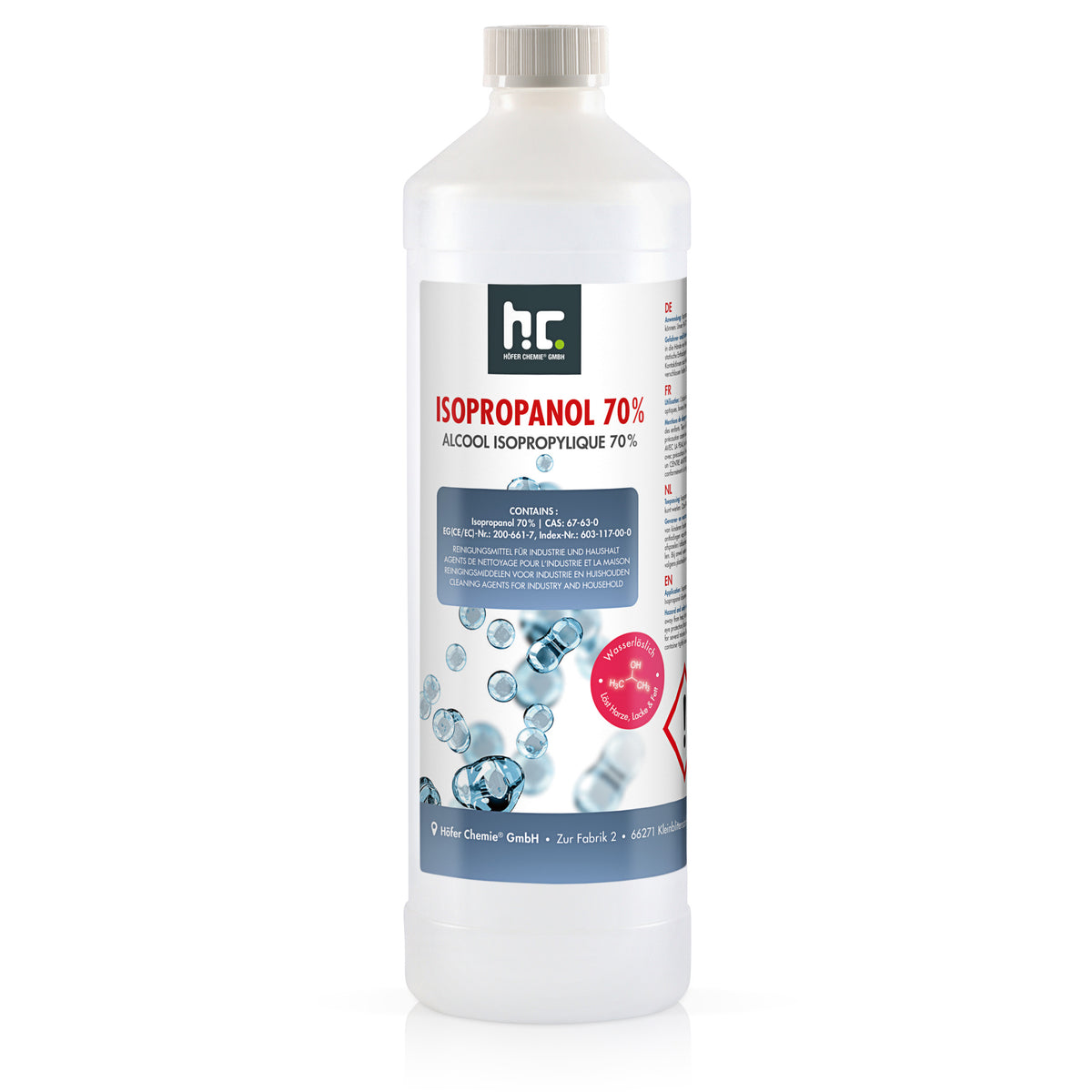 Isopropanol 70% & Hochwertiges Reinigungsmittel – Höfer Chemie GmbH