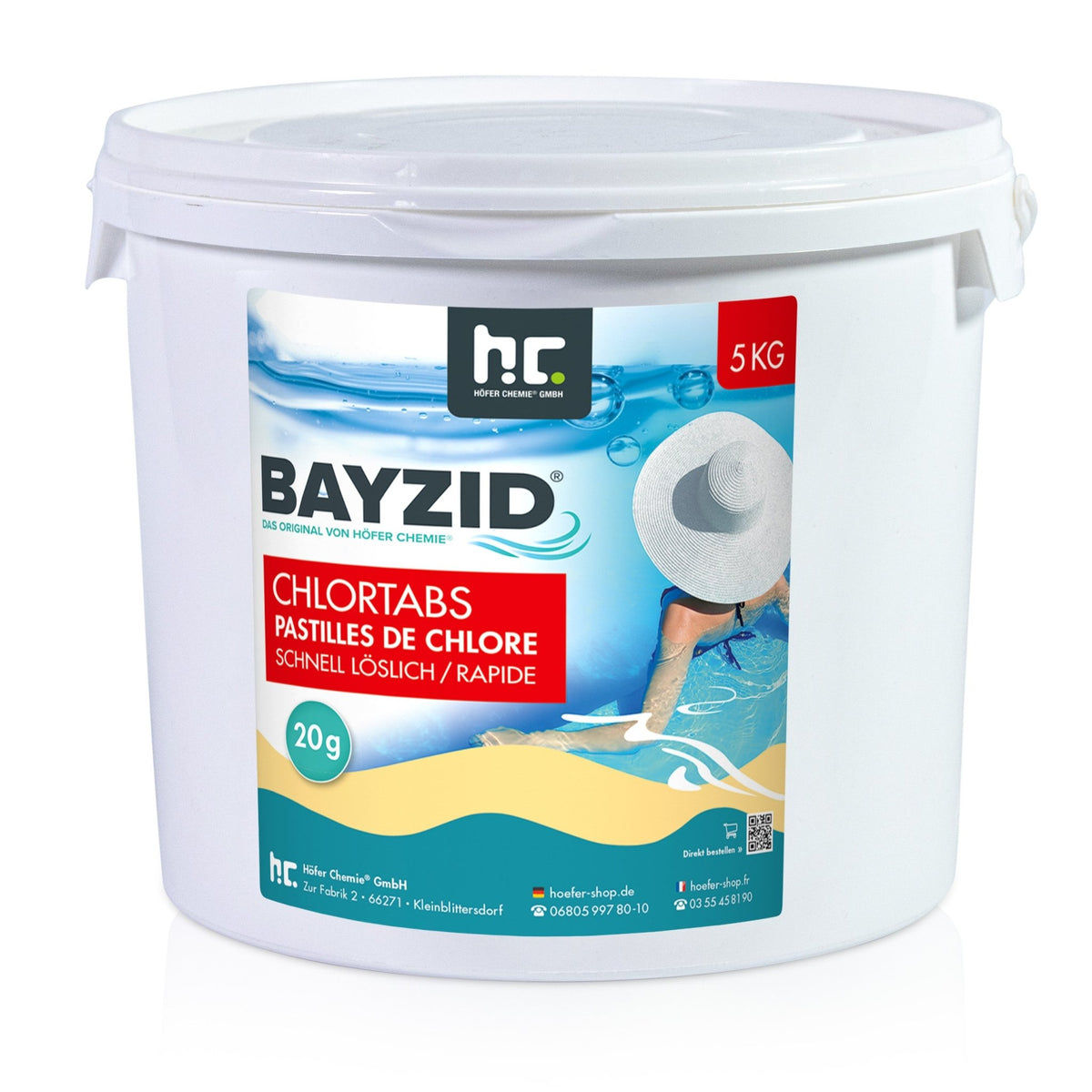 5 kg BAYZID® Chlortabs 20g schnell löslich im Eimer– Höfer Chemie GmbH